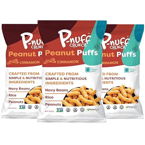 Pnuff Crunch Peanut Butter Puffs - Healthy Snacks, Low Calorie Snacks ...