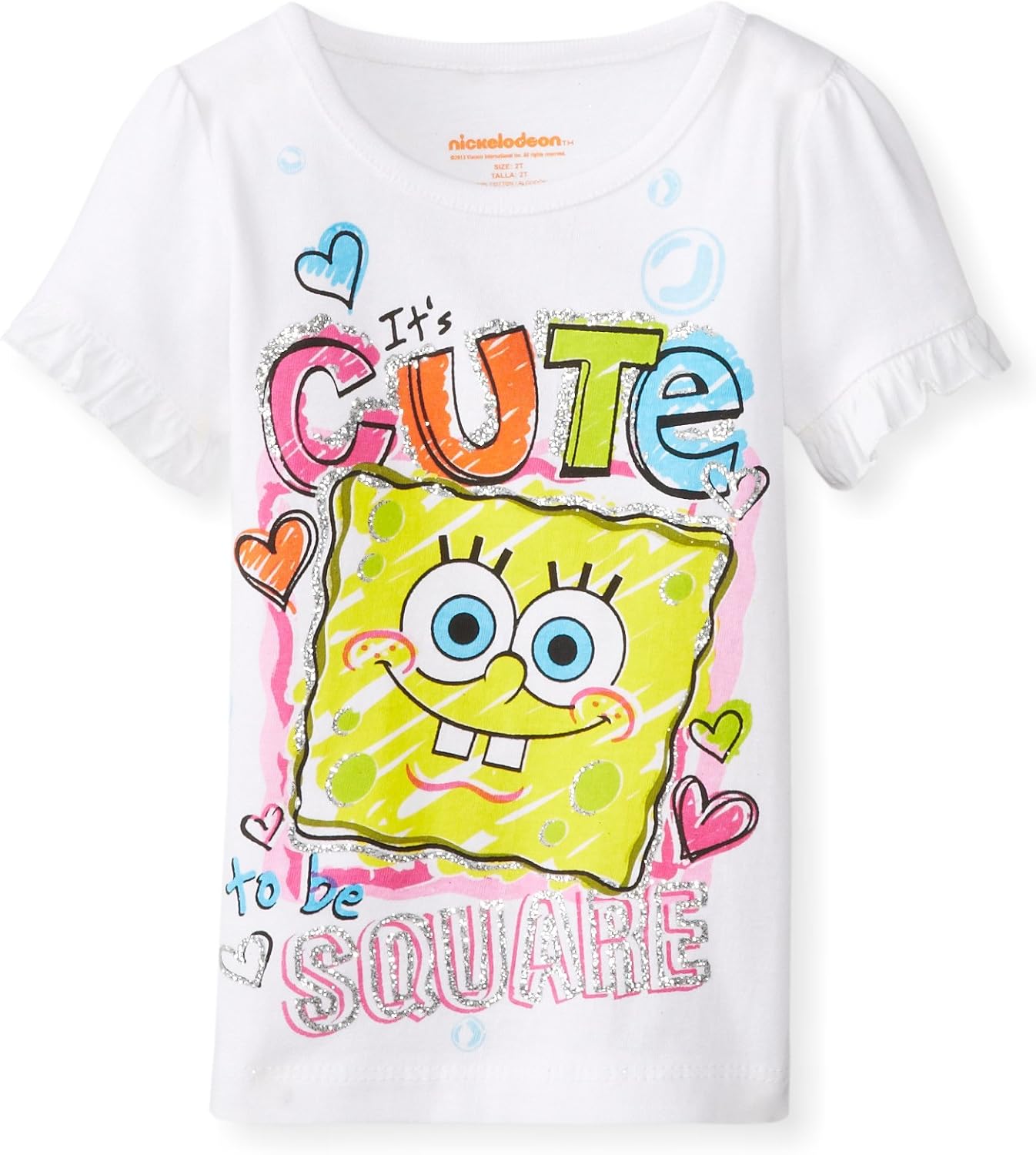 Amazon.com: Nickelodeon Little Girls' SpongeBob Cute Short Sleeve T ...