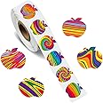 Amazon.com: Geyoga 1000 Pcs Apple Stickers Back to School Stickers ...