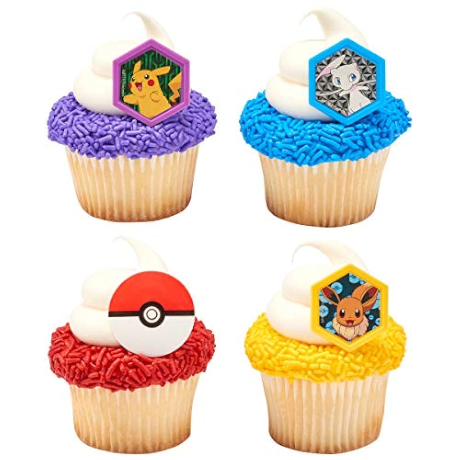 Mua DecoPac 24 Pokemon Pikachu Pokeball Cupcake Rings Toppers trên ...