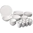 Amazon.com | 10 Strawberry Street 52 Pc Coupe Dinnerware Set, Service for 8, White,SM-5200-CP-W ...