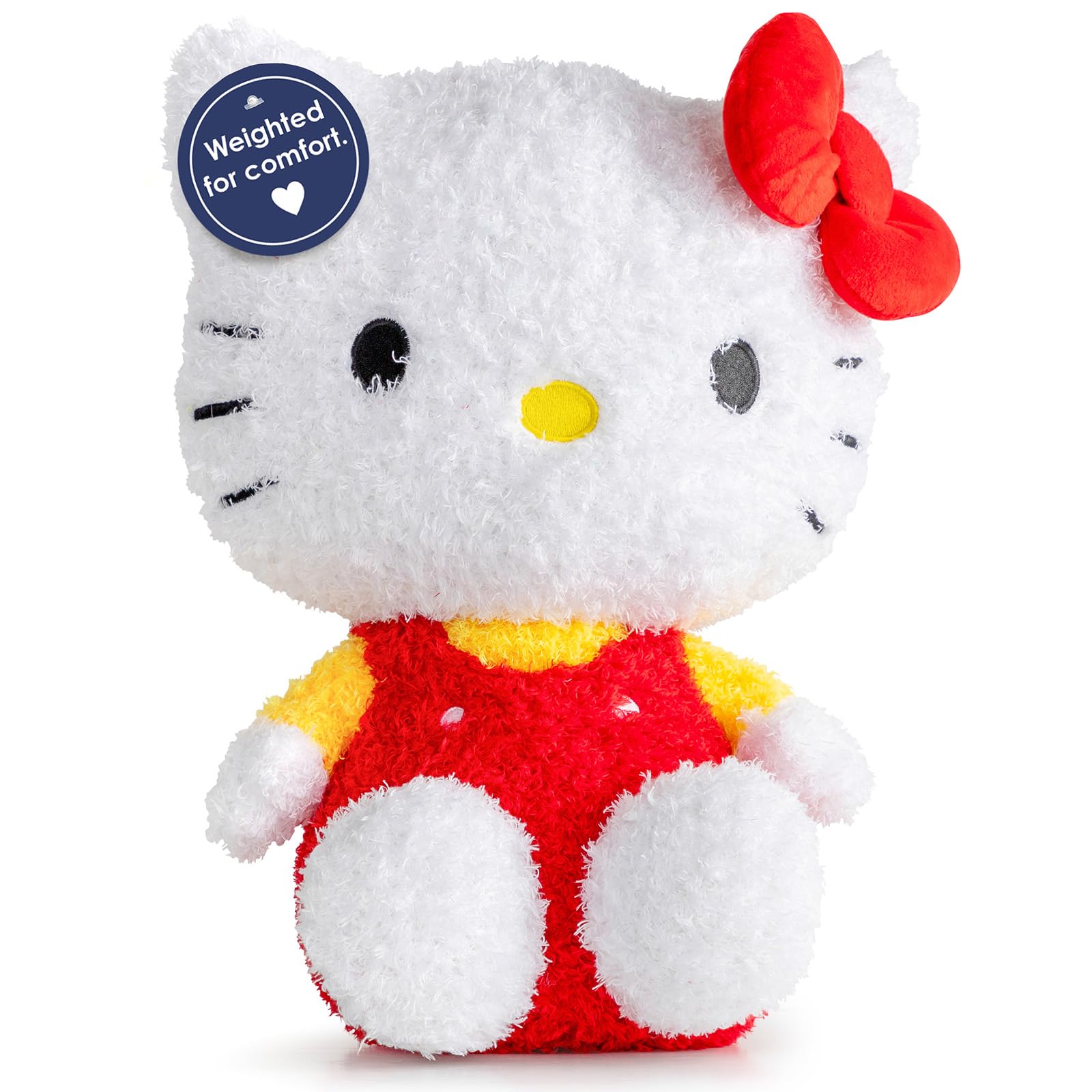Weighted Hello Kitty Red Dress Fuzzy Plush Pillow Buddy - 2.5 lbs Super ...