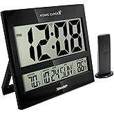 Amazon.com: Sharp Atomic Clock with Bright Color Display, Atomic Accuracy, Jumbo 3" Easy to Read ...