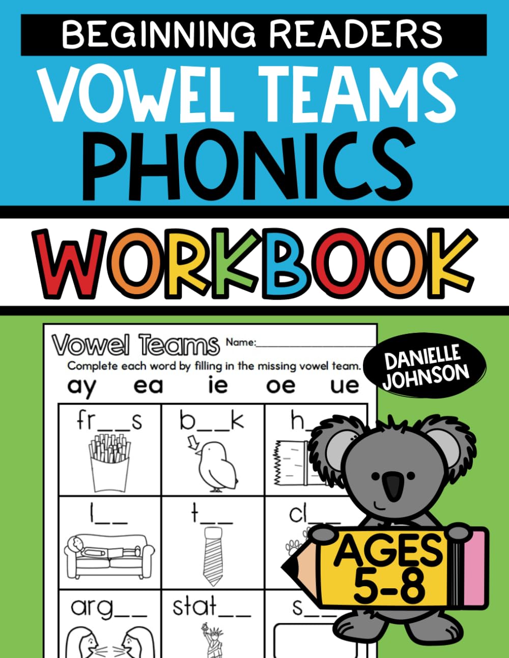 Mua Vowel Teams Phonics Workbook: Double Vowels, Learn to Read ...