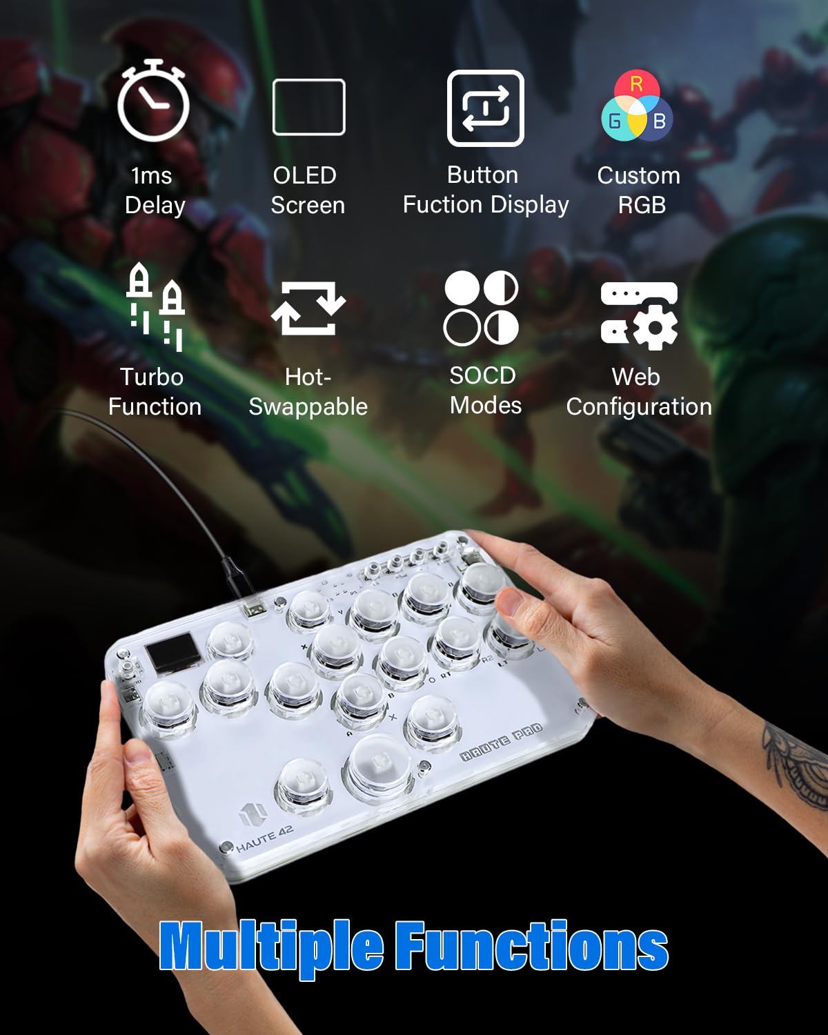 Mua JZW-Shop Haute42 Leverless Arcade Stick G16, All-Button Arcade ...