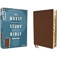 NIV, Quest Study Bible, Large Print, Leathersoft, Gray/Pink, Thumb ...