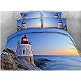 Amazon.com: TOPBDHOMES 3 Pieces Aesthetic Blue Ocean Coastal Nautical ...