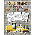 Construction Coloring Book for Kids: Amazing And Fun Bulldozers, Cranes ...