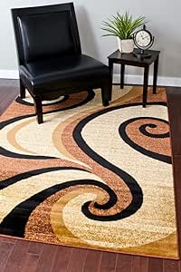 0327-beige Brown Black 8x11 Area Rug Contemporary Modern Carpet New ...