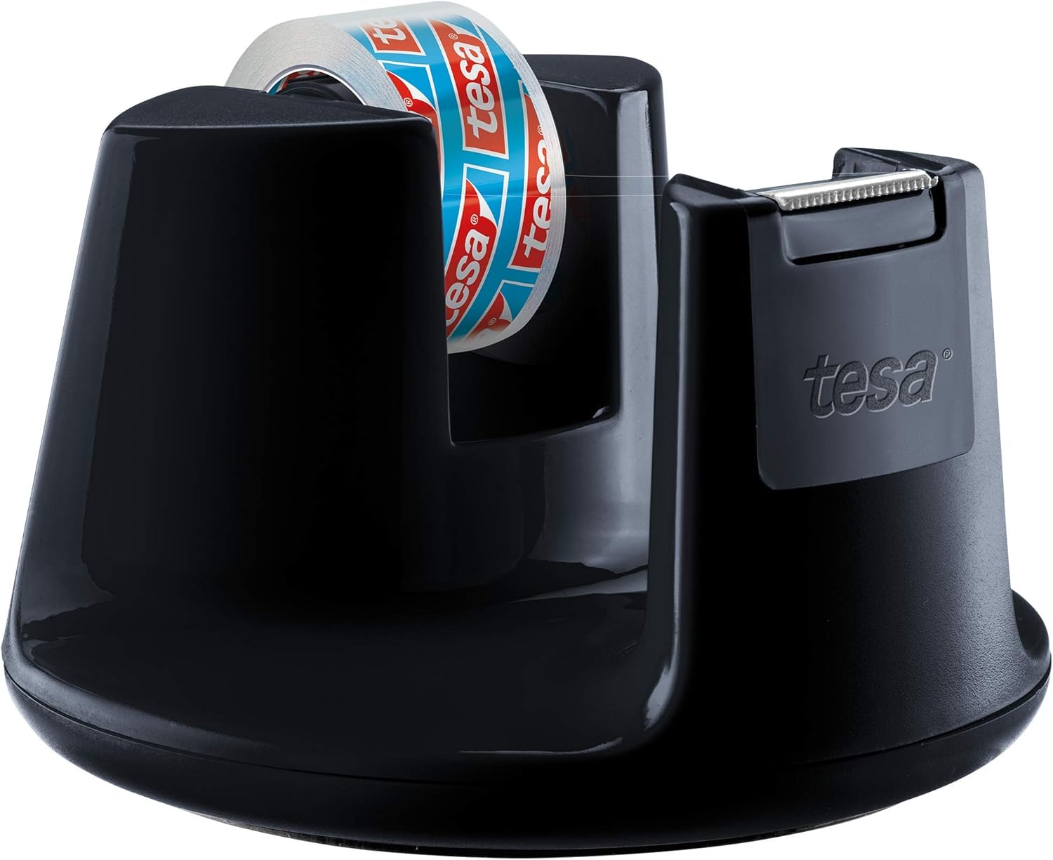 tesa Easy Cut Desk Dispenser COMPACT – Modern Tape Dispenser in Black ...