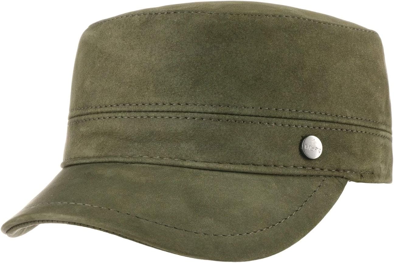 Lierys Cubano Leder Armycap Ledercap Castro Army Cap Damen/Herren ...