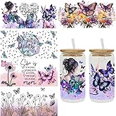 Amazon.com: arricraft 10 Sheets Fairy Theme UV DTF Cup Wrap for 16OZ ...