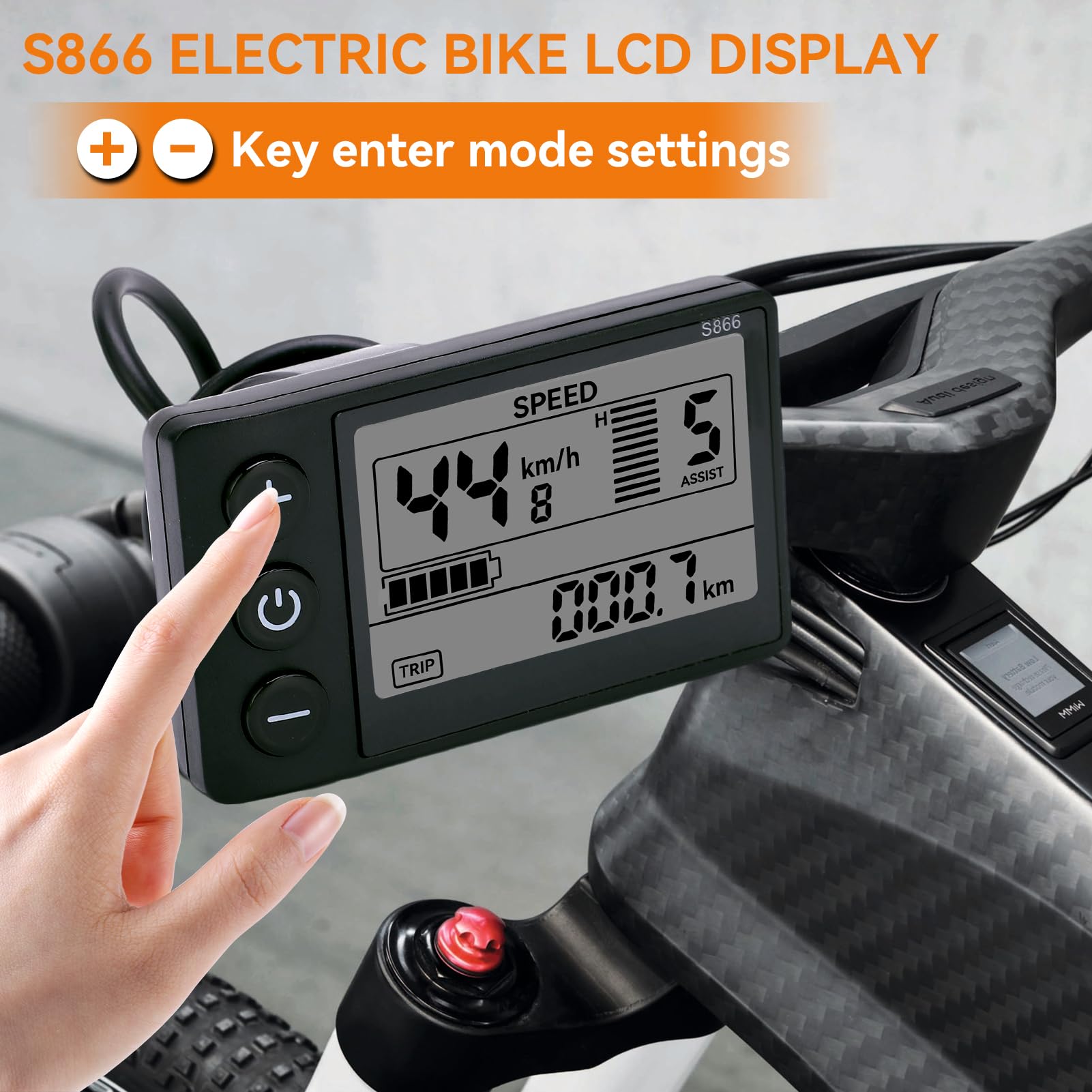 Mua Electric Bike LCD Display Meter, 24V 36V 48V E Bike Display Meter ...
