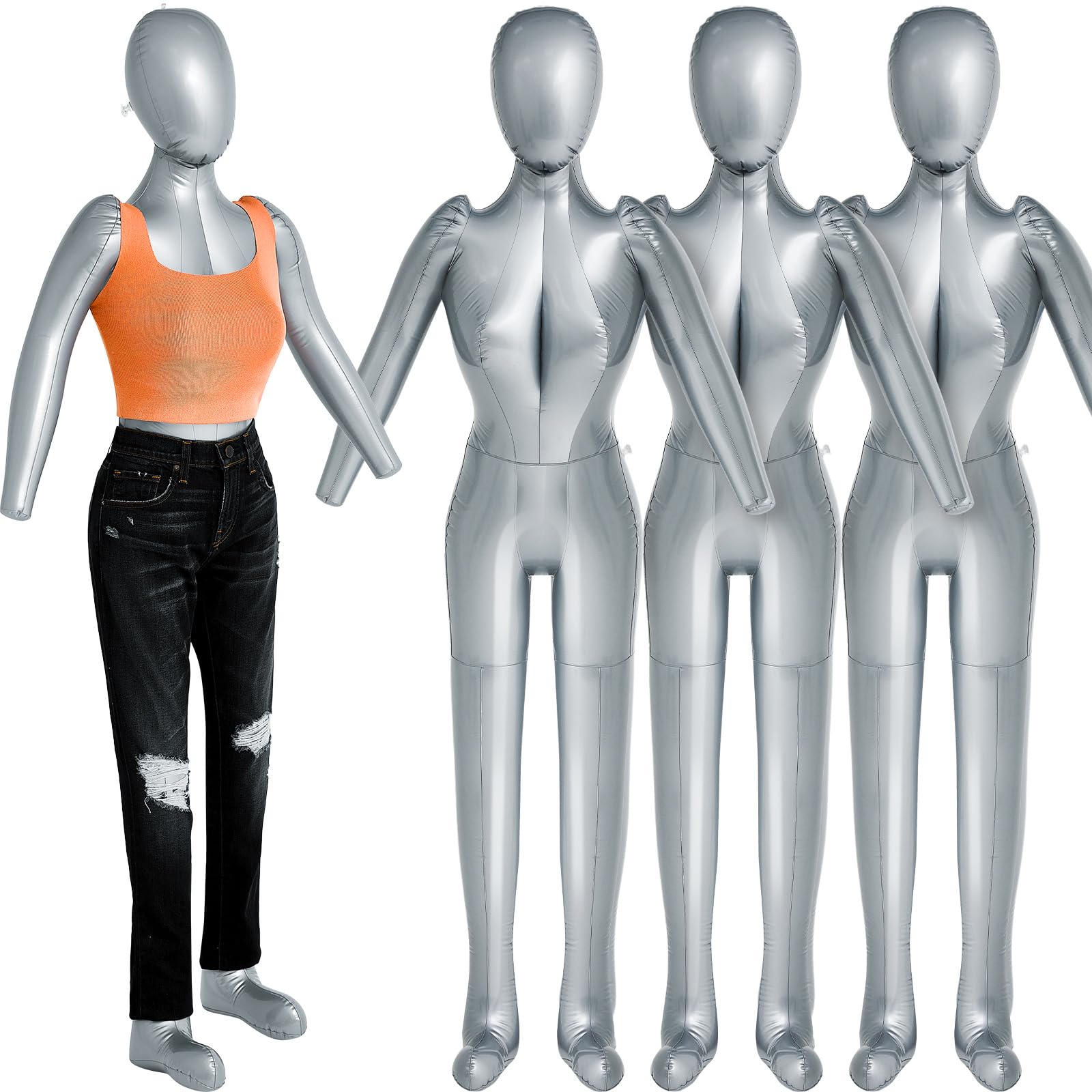Mua 4 Pcs Inflatable Full Body Mannequin Female with Arms Head Legs ...