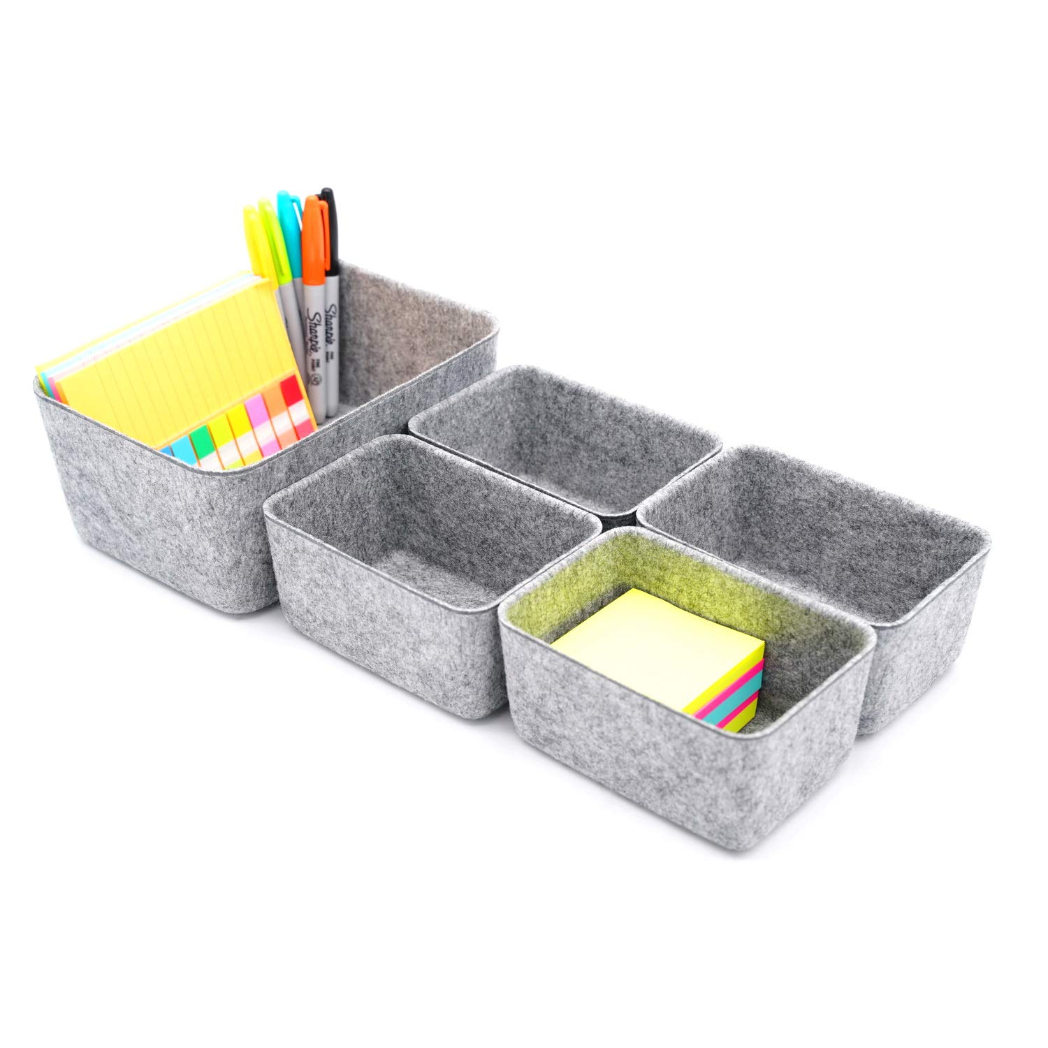 Welaxy office Drawer organizers bins Deep draw organiser Felt storage ...