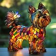 dgyzrx Yorkshire Terrier Lamp, Dog Series Art Night Light, Hand Painted ...
