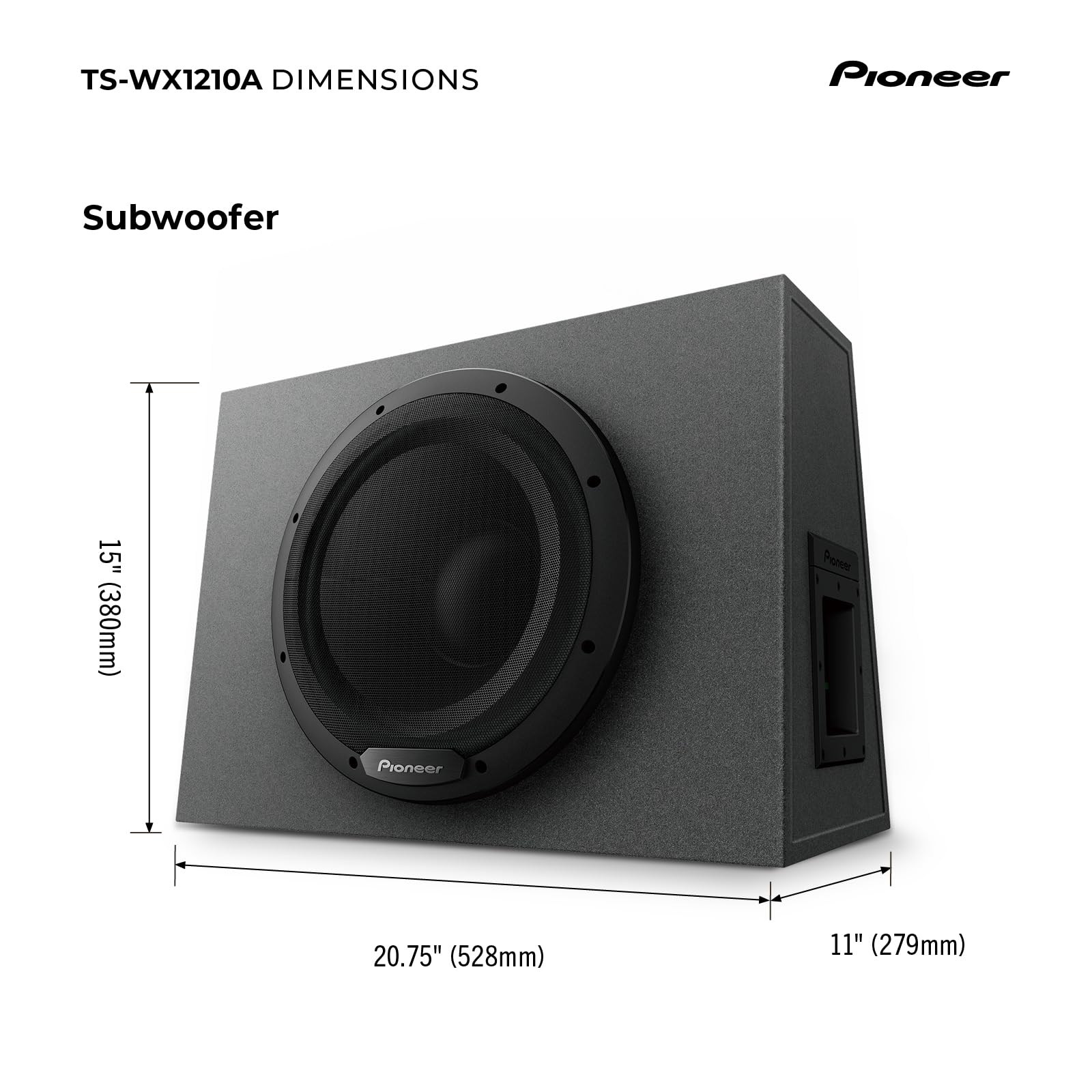 Mua PIONEER TS-WX1210A 12” Subwoofer – 1300W Max, Built-in Amp for Easy ...