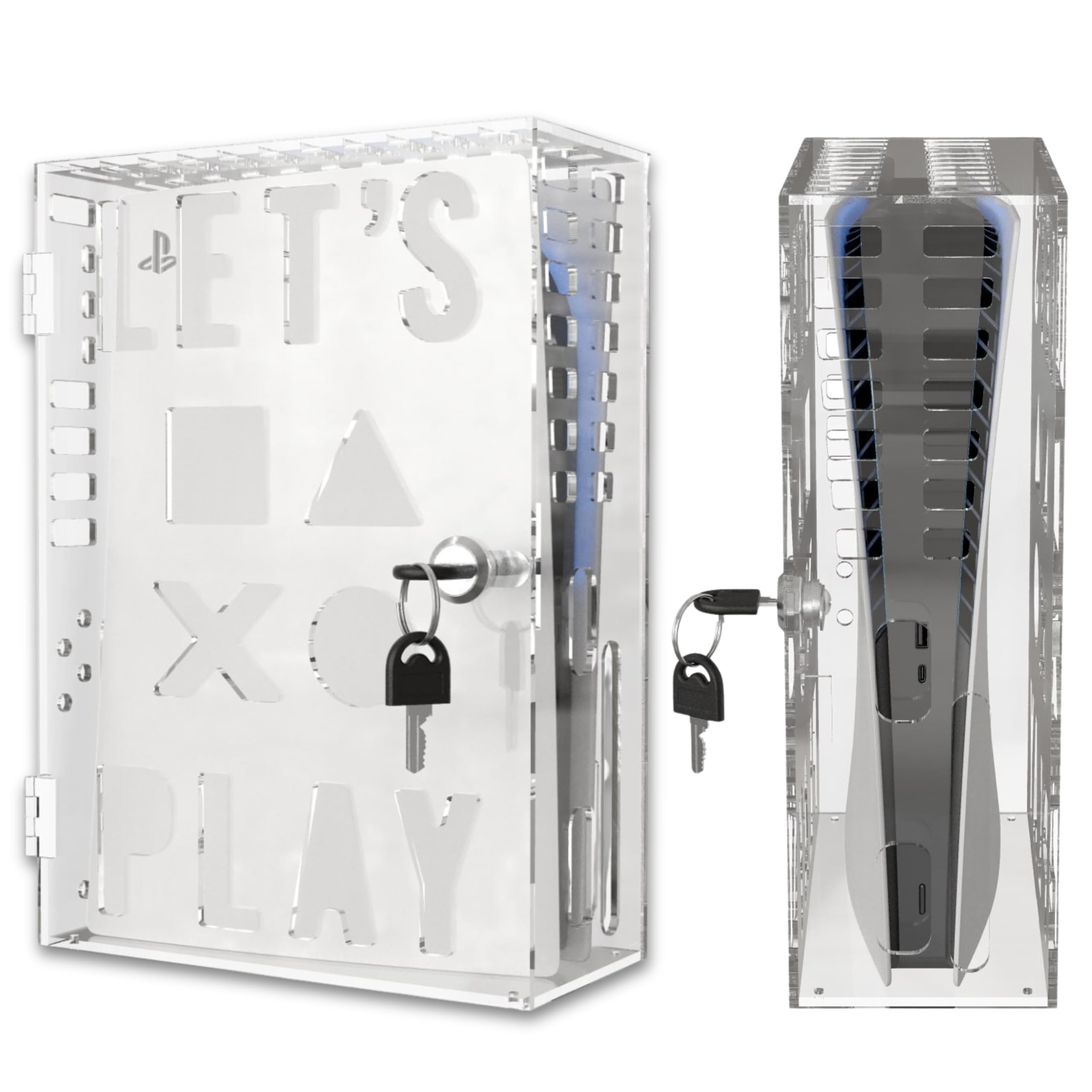 Skywin Clear Acrylic PS5 LocK Box, PS5 Game Case, PS5 Case, Secure and ...