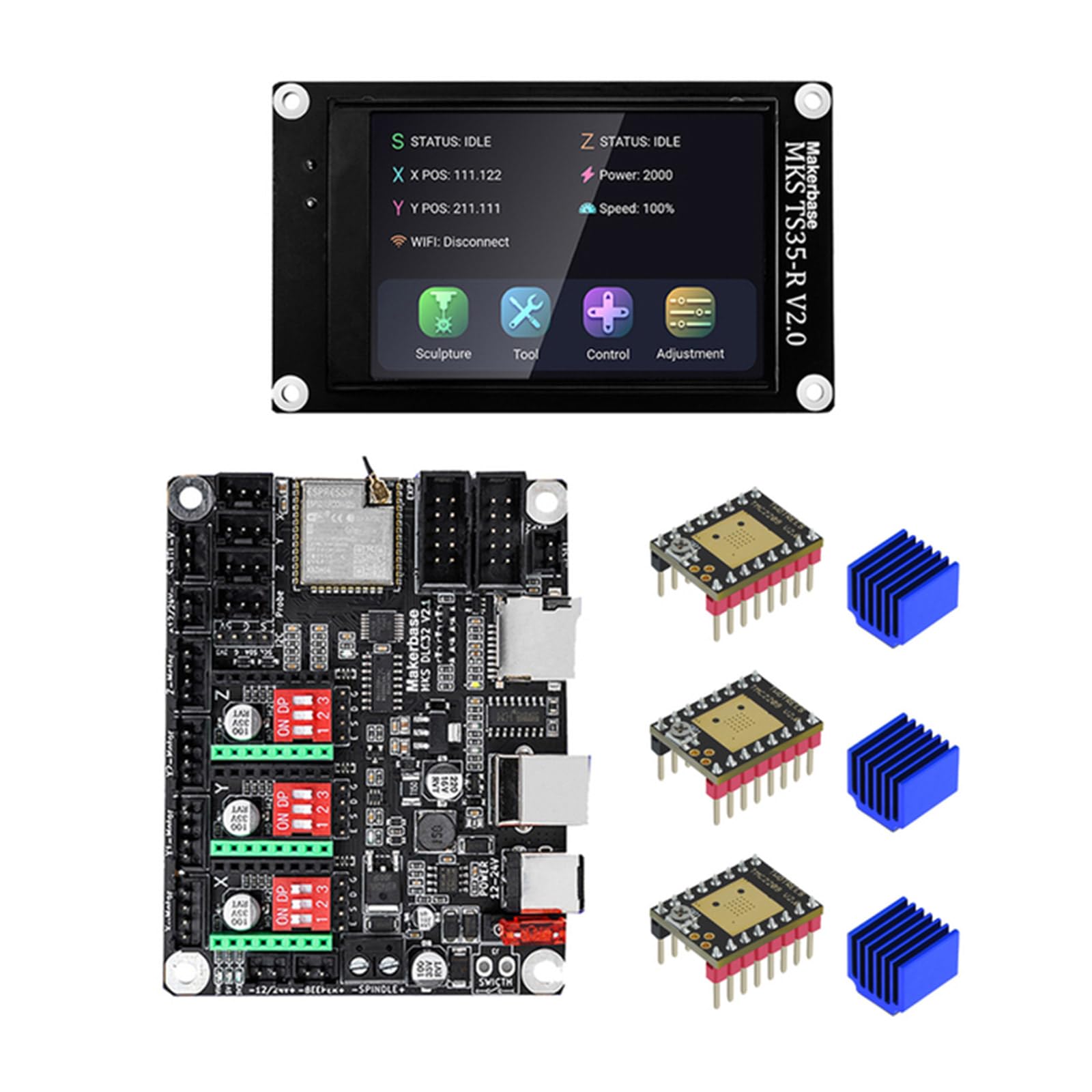 Mua Engraving Machine DLC32 32 bit GRBL Offline Control Board and TS35 ...