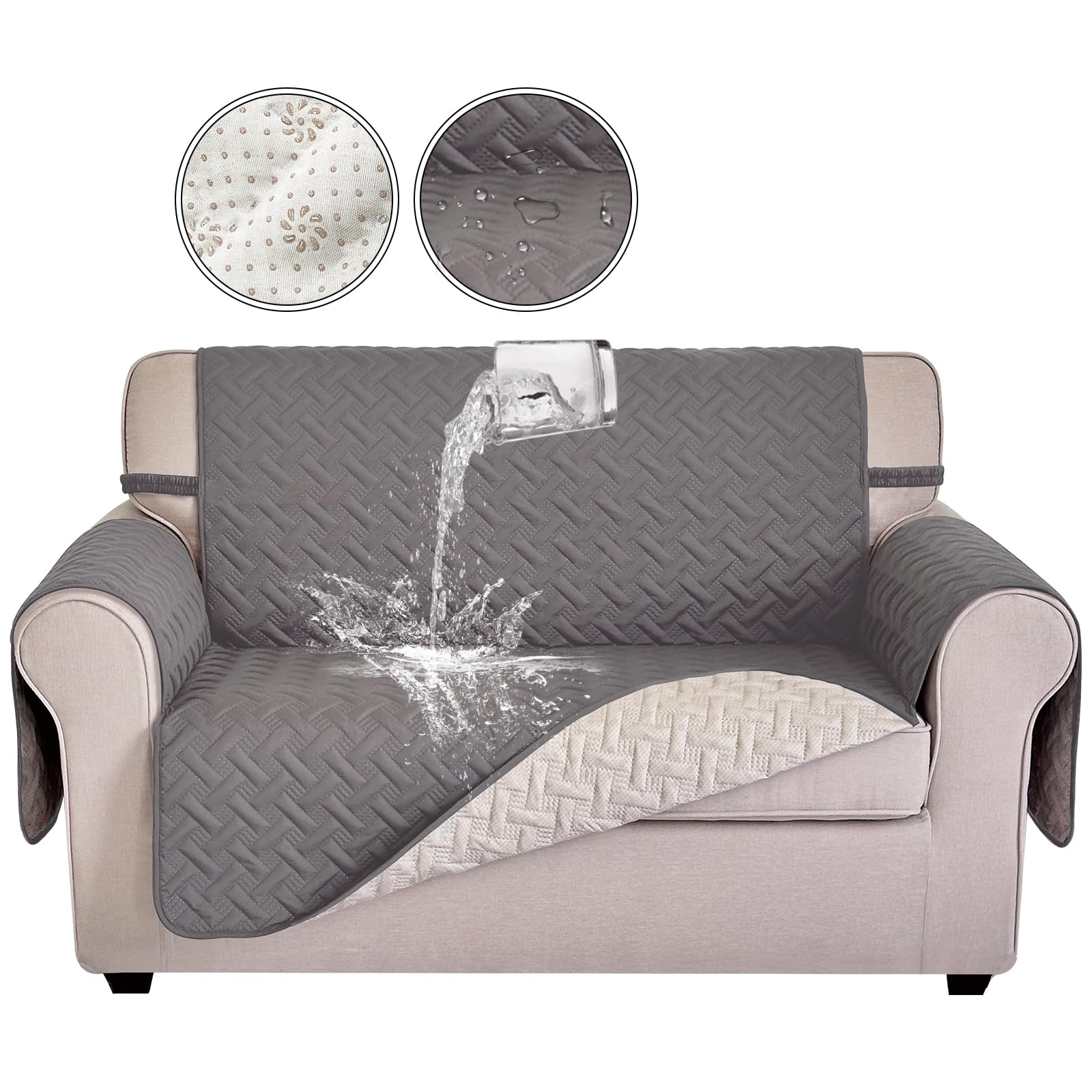 Luxshare 100% Waterproof Loveseat Couch Cover Sofa Covers Washable ...