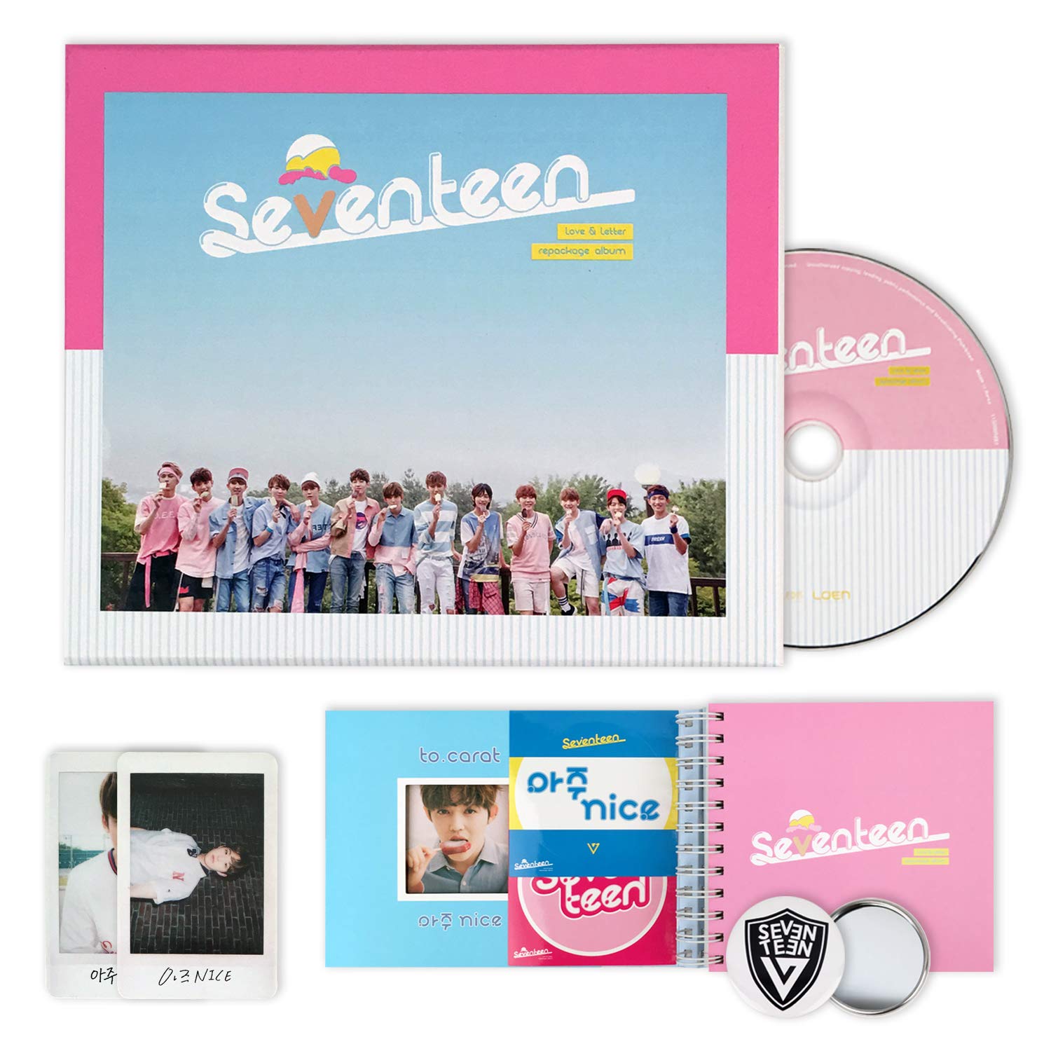 SEVENTEEN 1st Album - LOVE & LETTER - REPACKAGE CD + Photobook ...