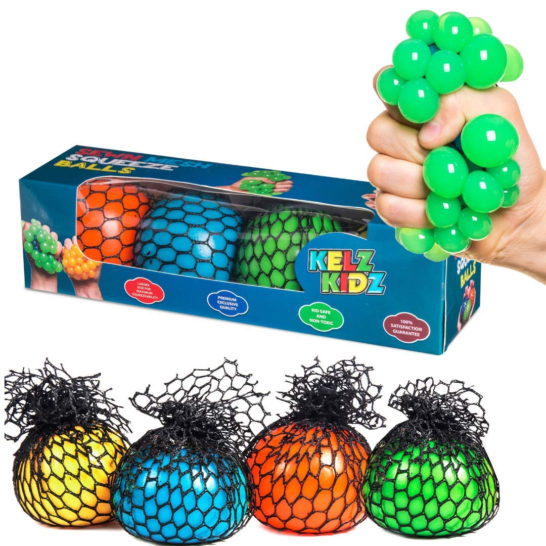 Mua Durable Mesh Squishy Balls Fidget Toy with Exclusive Sewn Mesh! (4 ...