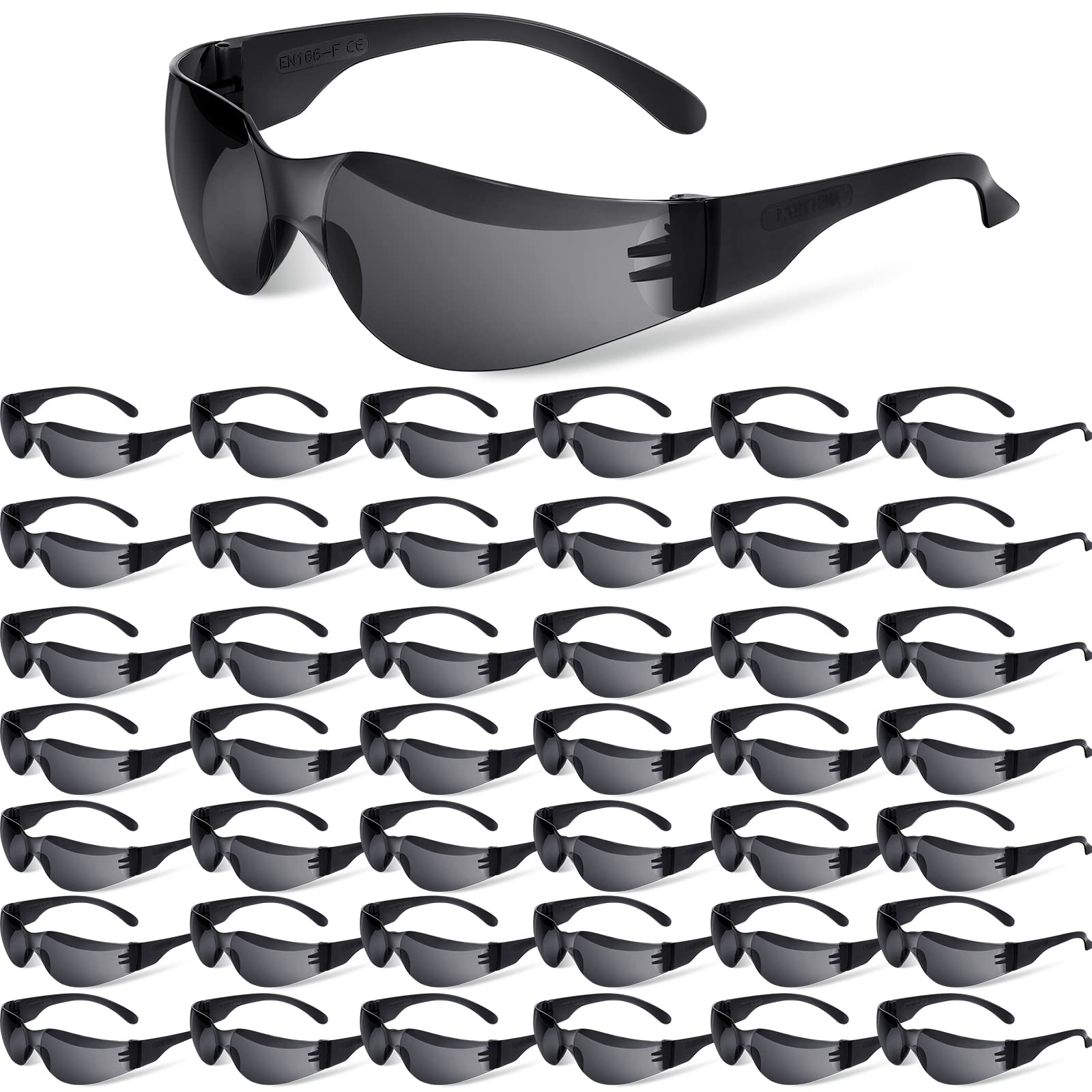 Sratte 100 Pack Safety Glasses Bulk Safety Goggles Protective Eyewear ...