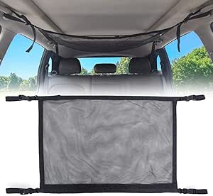 Car Ceiling Storage Net, Universal Car Roof Interior Cargo Net Bag with ...