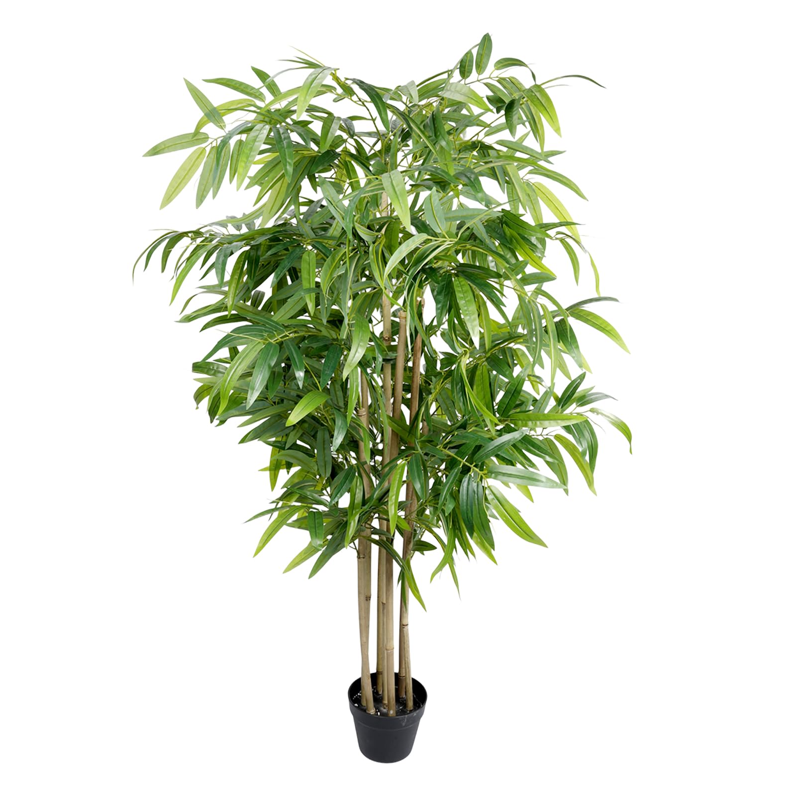 Artificial Bamboo Tree, 6 ft Fake Tree, Faux Silk Plant with Pot, Fake ...