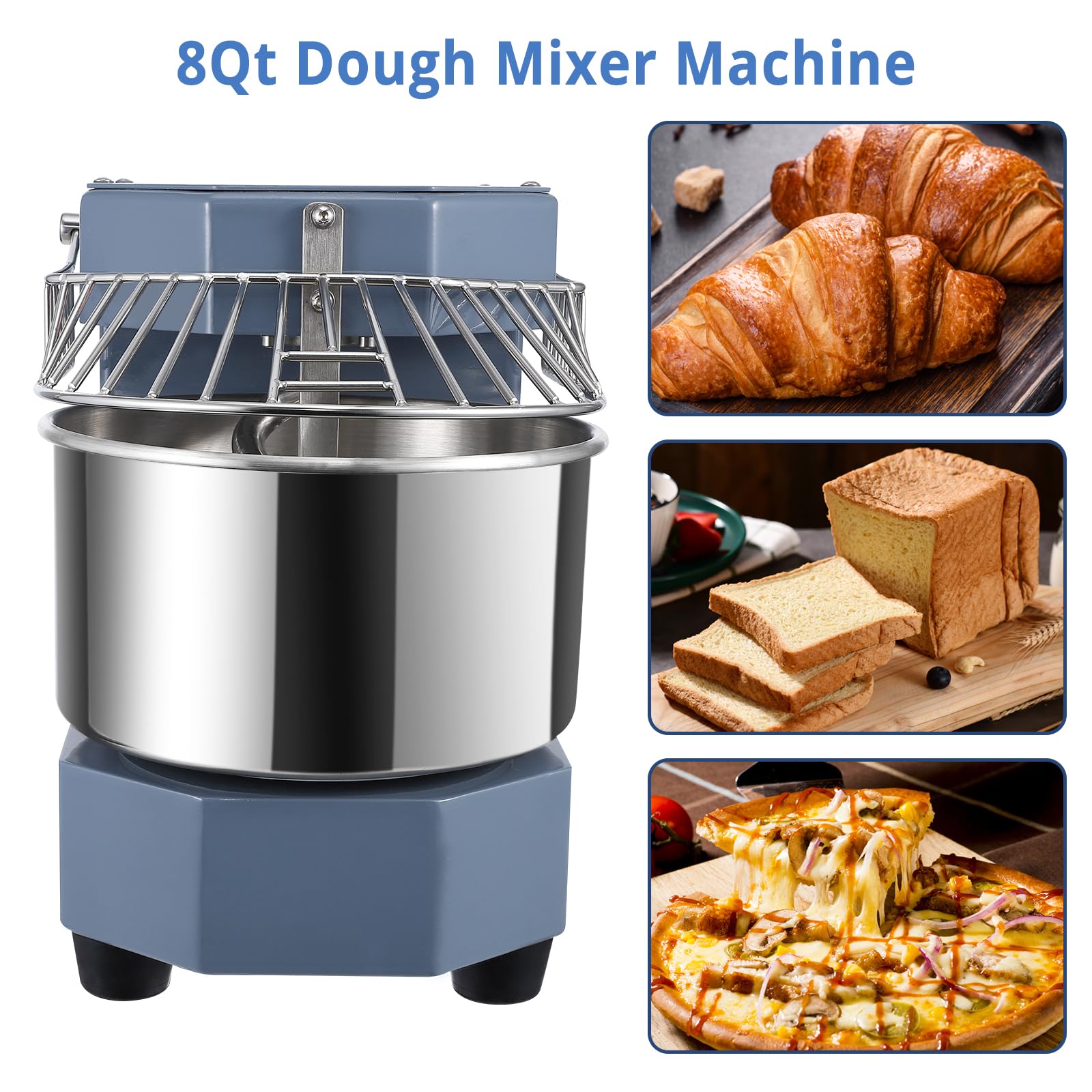 Mua Commercial Dough Mixer 8Qt, 450W Dual Rotating Dough Kneading ...