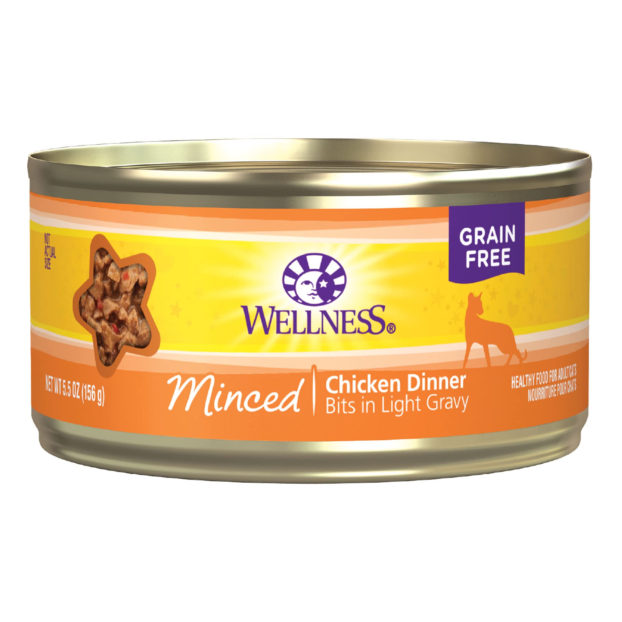 Wellness Complete Health Natural Grain Free Wet Canned Cat Food, Minced ...