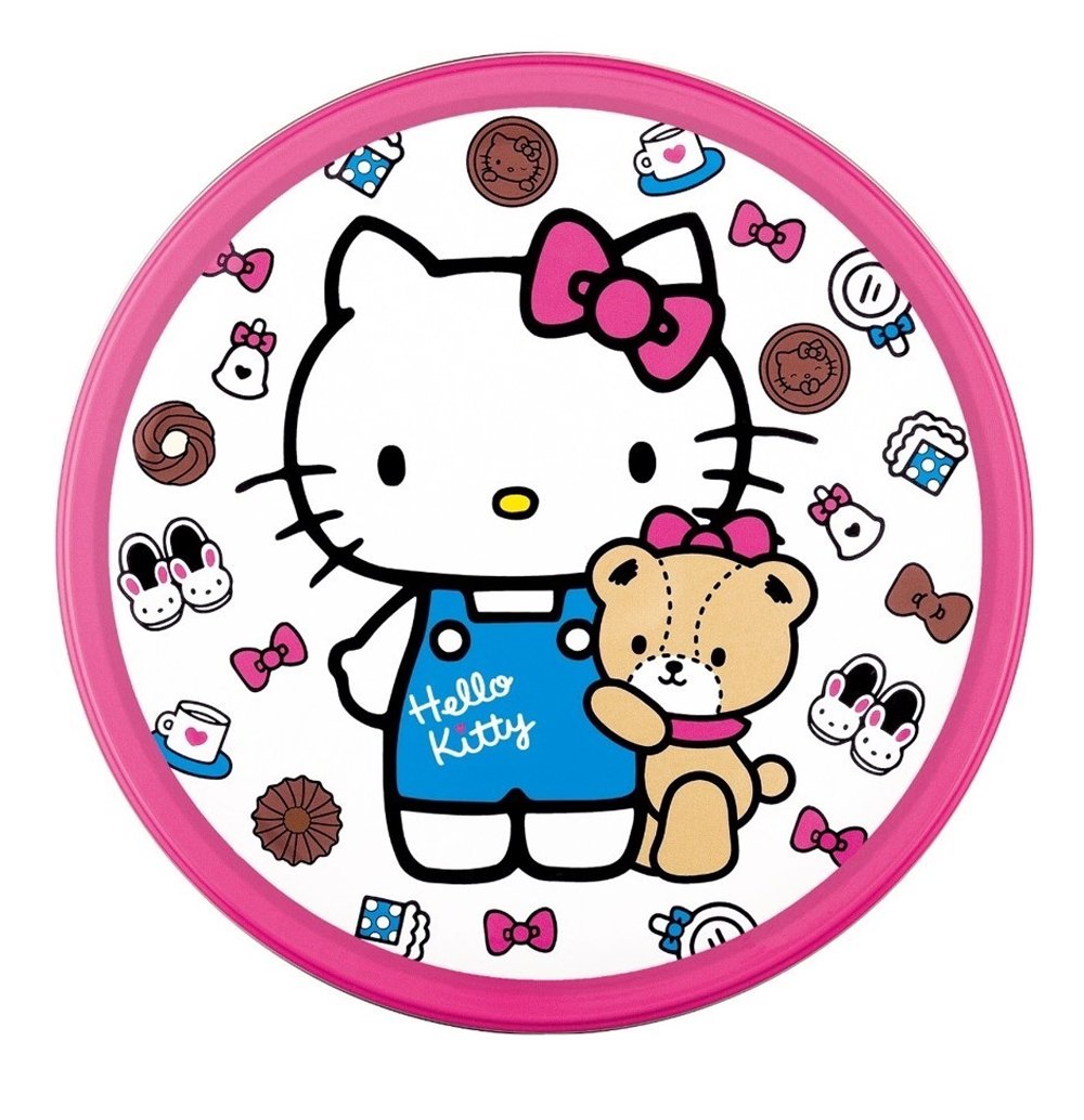 Amazon.com : bourbon Hello Kitty Japanese Cocoa Cookie Can : Grocery ...