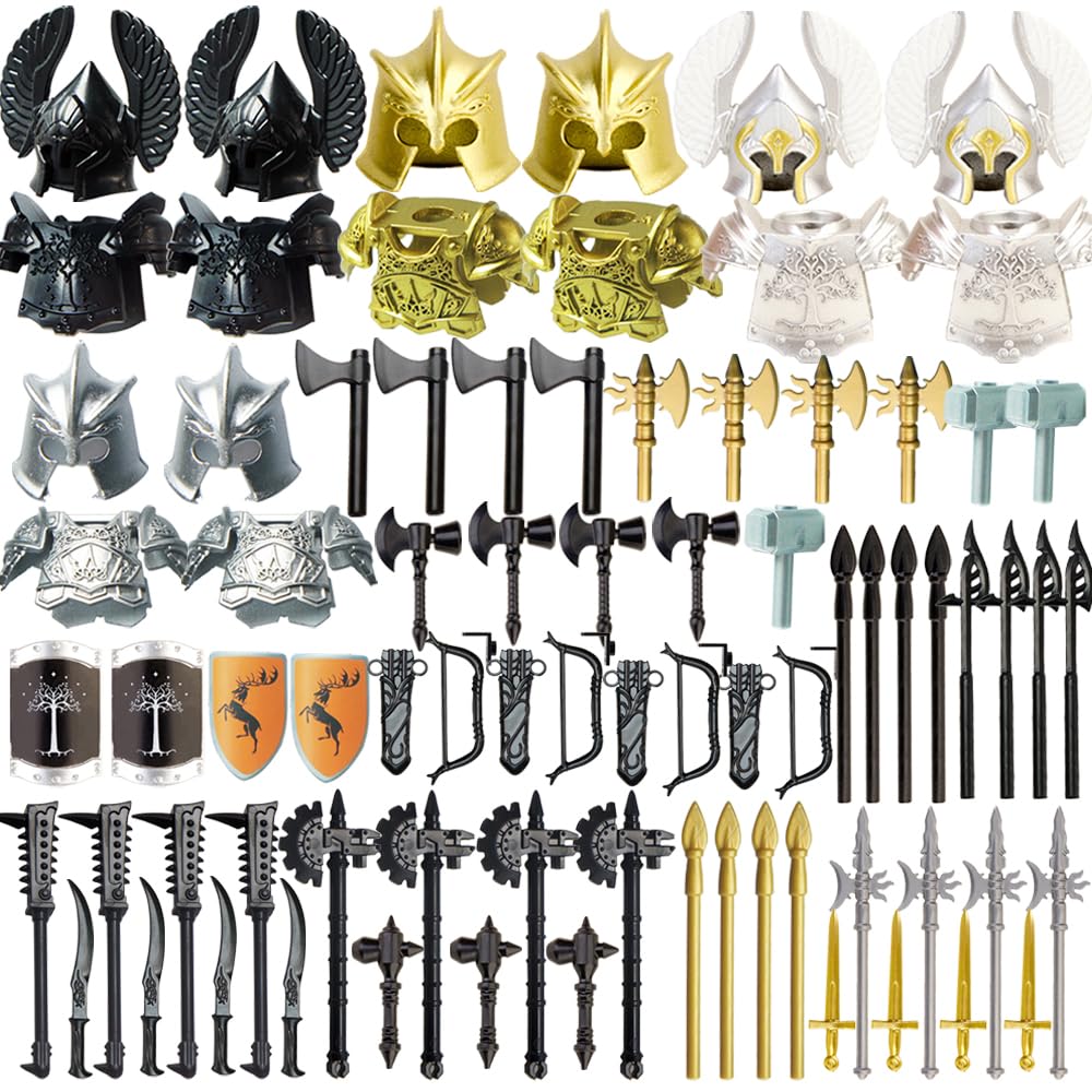 MISINI Medieval Castle Knights Weapon Pack Accessories Kit Knight ...