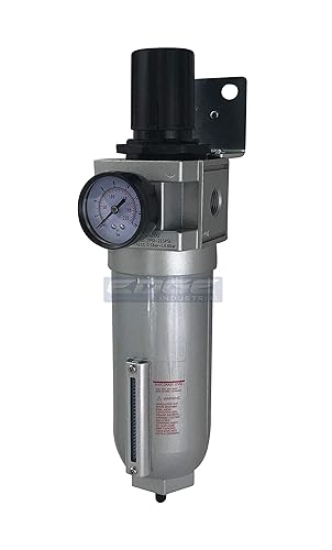 1" NPT HIGH FLOW AIR PRESSURE REGULATOR & PARTICULATE FILTER WATER TRAP ...