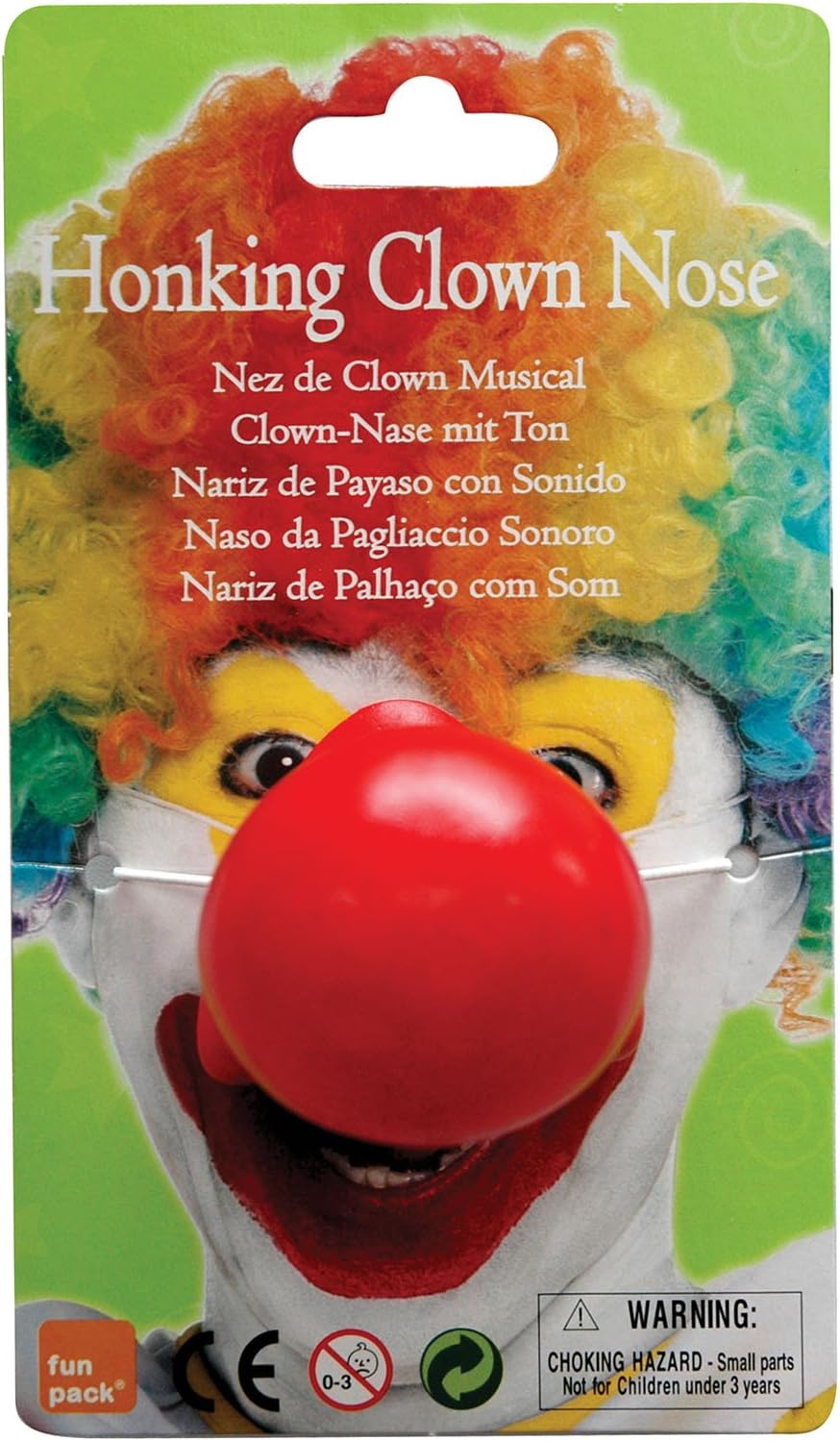 Amazon.com: Bristol Novelty MD178 Honking Clown Nose, Unisex-Adult, Red ...