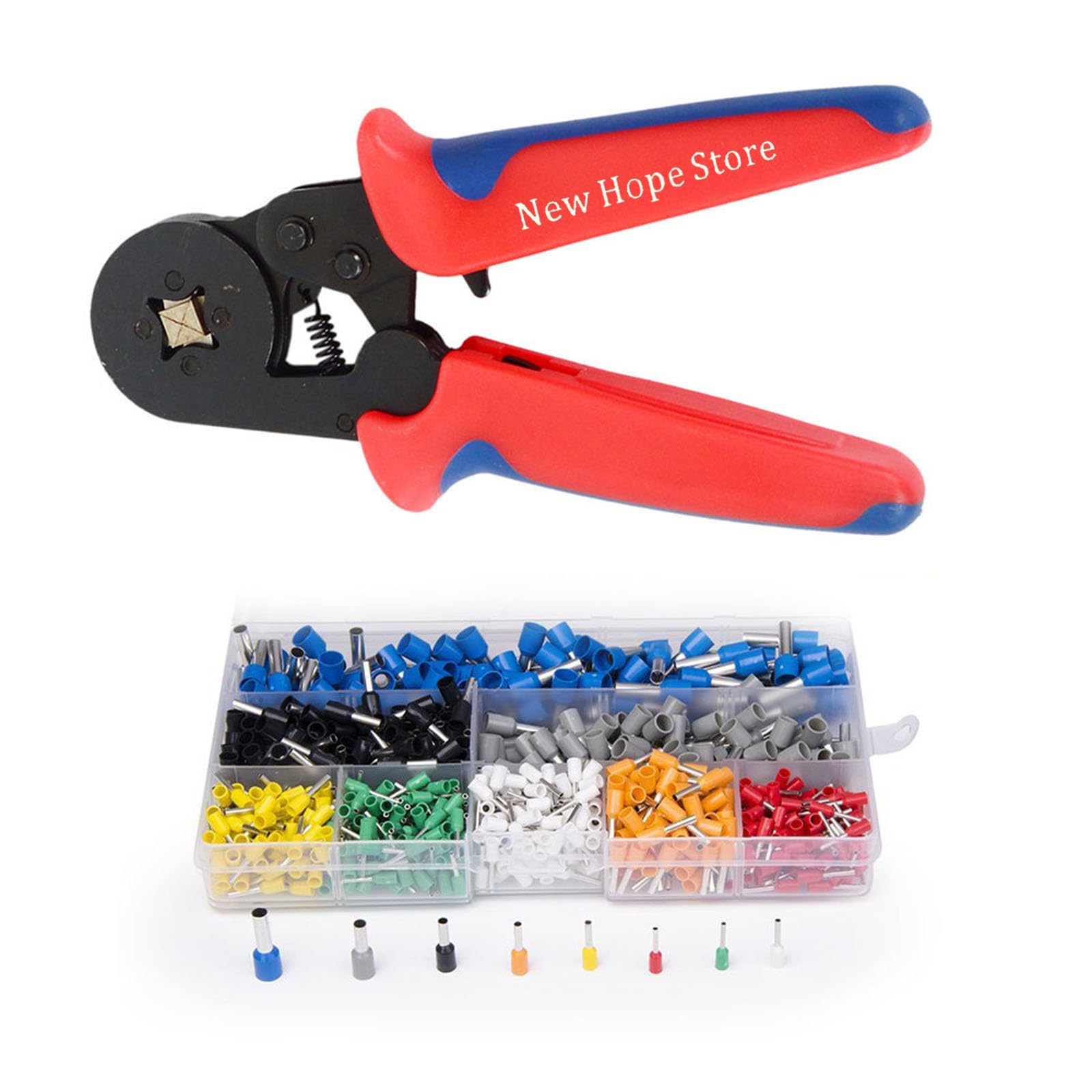 Crimper Tool Kit, Crimp Ferrule Including 800pcs Insulated Wire ...