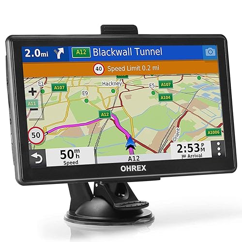 OHREX N800 GPS Navigator for Car with Bluetooth, 7” Truck GPS ...