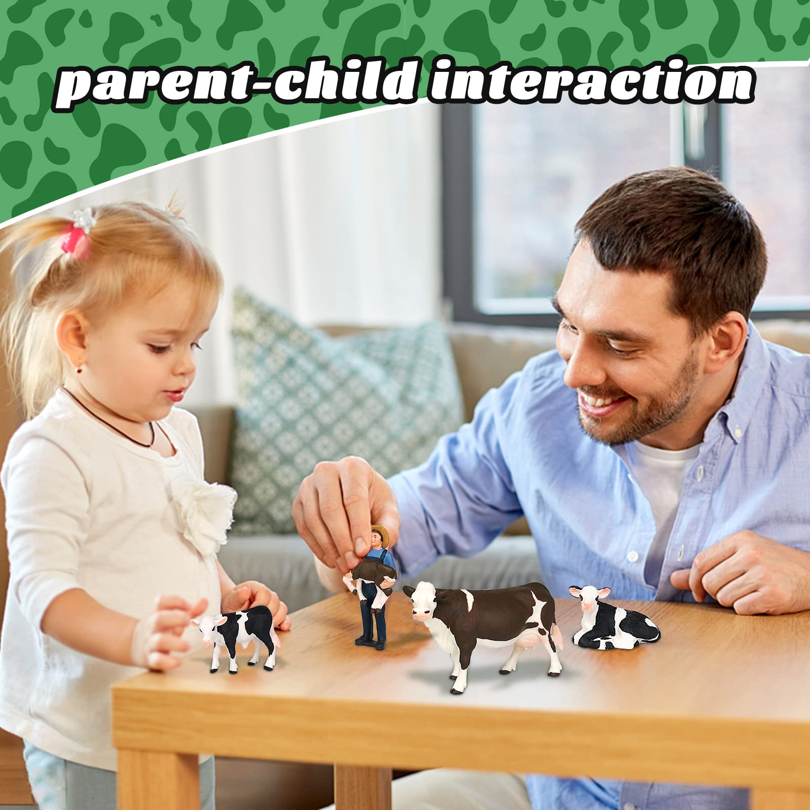 Mua MEMOVAN Farm Cow Animal Figurines - 4pcs Realistic Cow Figure Toys ...