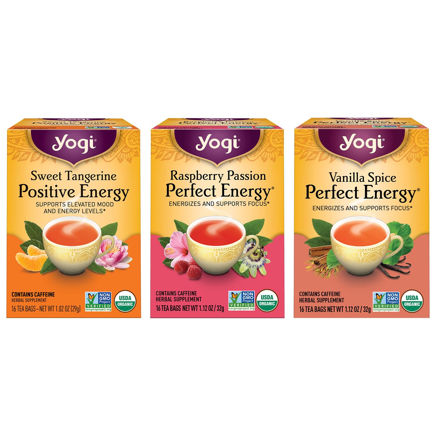 Mua Yogi Tea Energy Tea Variety Pack - 16 Tea Bags per Pack (3 Packs ...