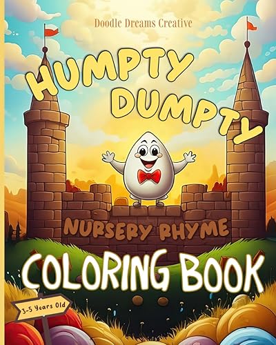 Humpty Dumpty Nursery Rhyme Coloring Book: Learn & Color Simple & Easy ...
