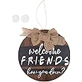 Friends Welcome Sign for Front Door,Porch Decorations Outdoor,Front ...
