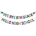 Amazon.com: Bye 8th Grade Hello High School Banner 8th Grade Graduation ...