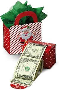 Amazon.com: Happy Santa Christmas Money Dispenser & Holiday Gift Bag ...