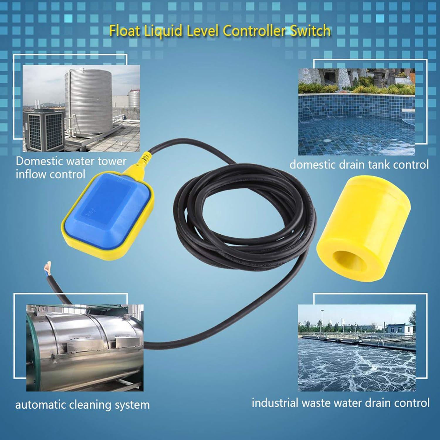 Float switch, Fydun 1pc cable type float switch liquid liquid water ...