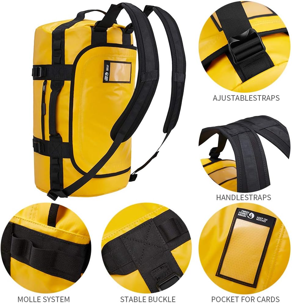 KALIDI 70L Duffle Bag Sports Holdall Backpack Shoulder Bag Waterproof ...