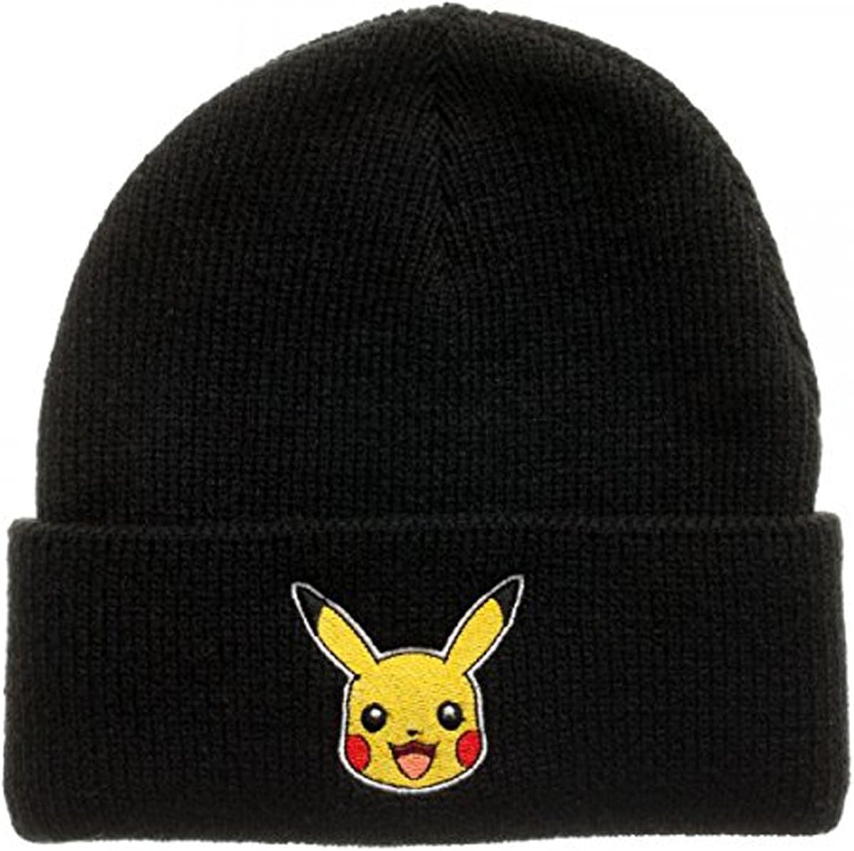 Amazon.com: Pokemon Beanie - Pikachu Black Single Layer Cuff: Clothing