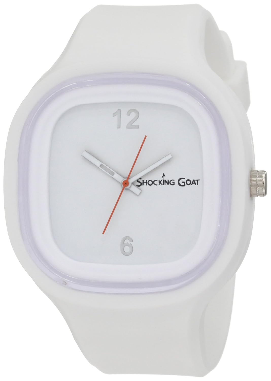 Shocking Goat Men's WHT-CL1 The Fresh White Band Clear Glass Removable ...