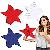 Amazon.com: Whaline 60Pcs Patriotic Stars Cutouts 4th of July Cut Outs ...