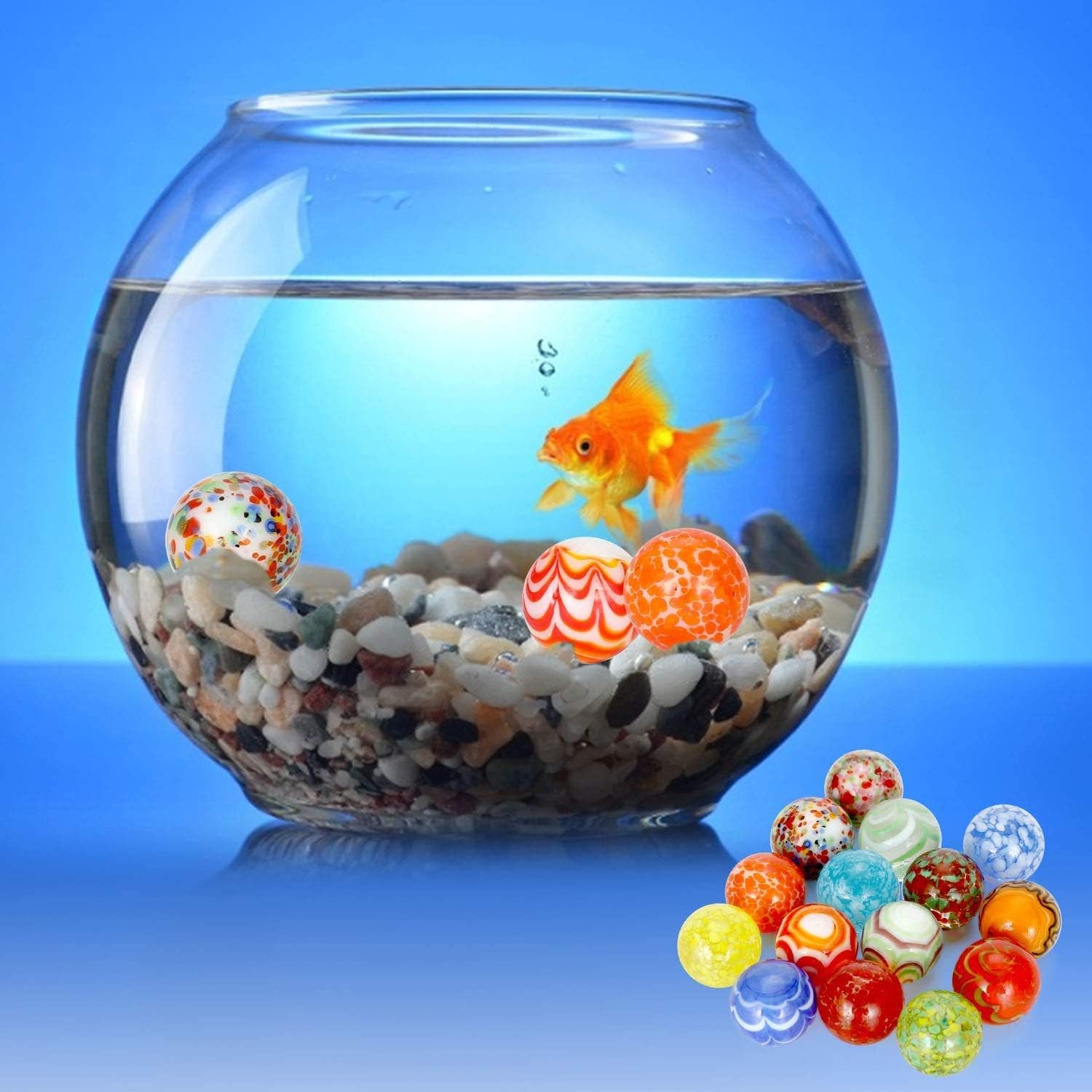 Ucradle Glass Marbles, 30Pcs Art Colorful Toy Glass Marbles Balls for ...