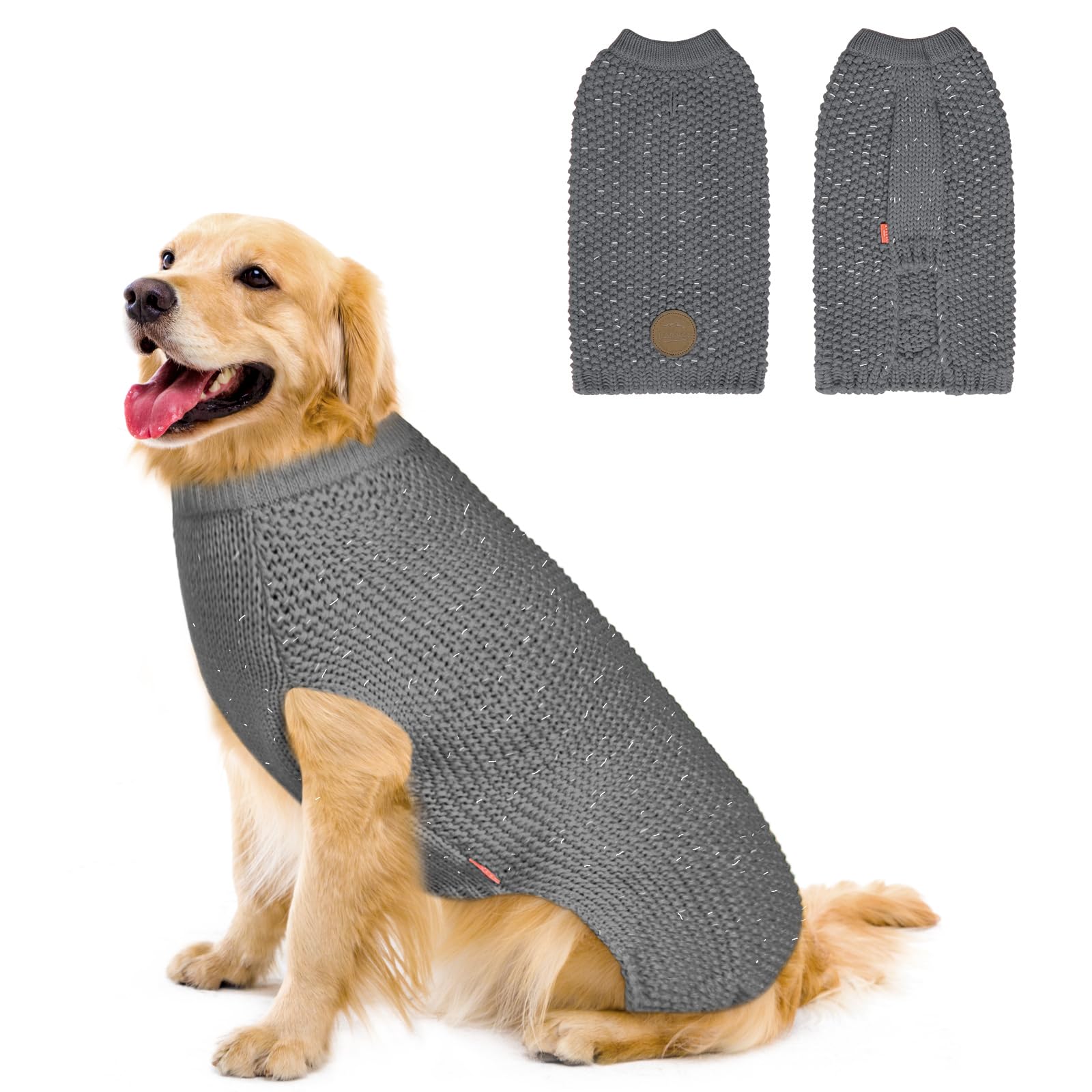 KYEESE Dog Sweater Comfy Dog Clothes Warm Dog Sweater for Large Dog ...